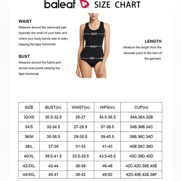 Baleaf | Swim | Baleaf Racerback Black Upf 5 One Piece Bathing Suit ...